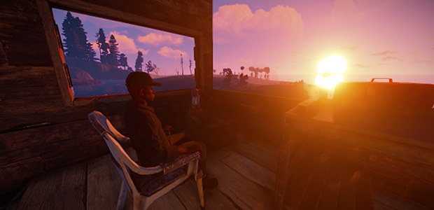 Rust sitting down