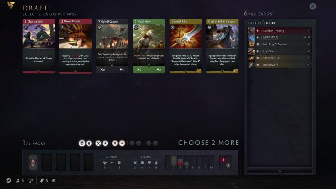 Artifact drafting: the most effective playing cards to draft