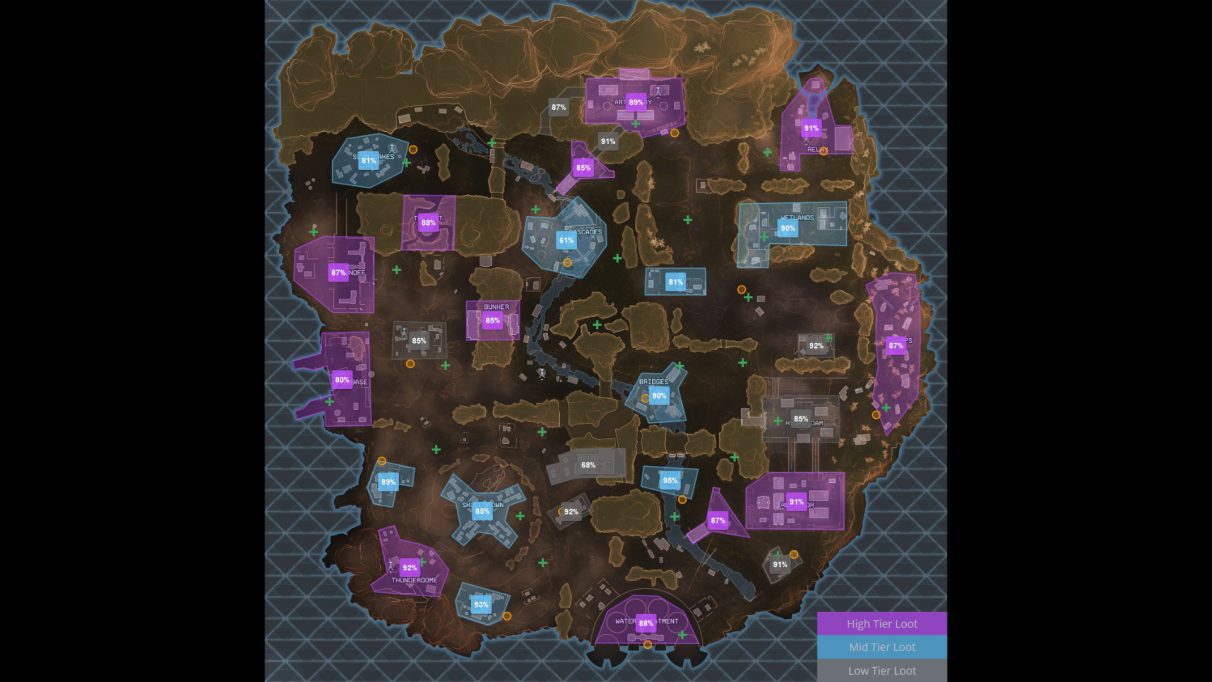 Apex Legends Map Kings Canyon Loot Map Apex Legends Areas The